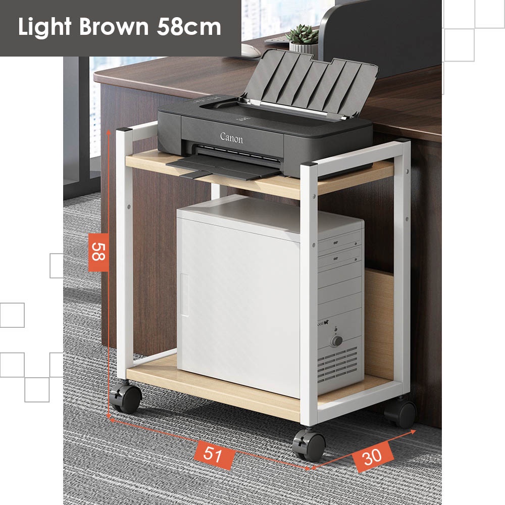 Encora Multipurpose Storage Rack Printer Shelf Simple Office Bookshelf ...