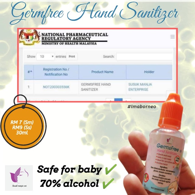 GERMSFREE HAND SANITIZER (lulus KKM 70% alcohol) | Shopee Malaysia
