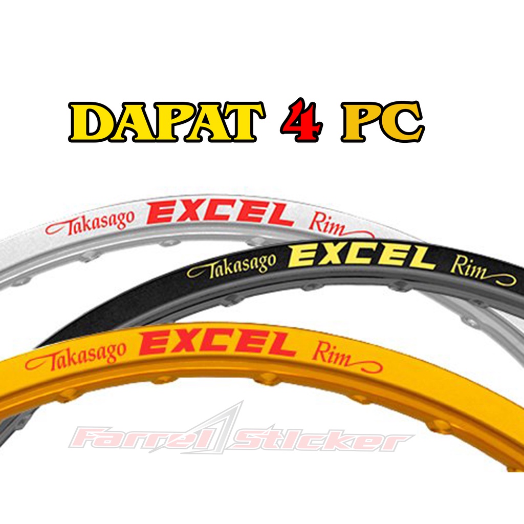 TAKASAGO EXCEL RIM sticker | Shopee Malaysia