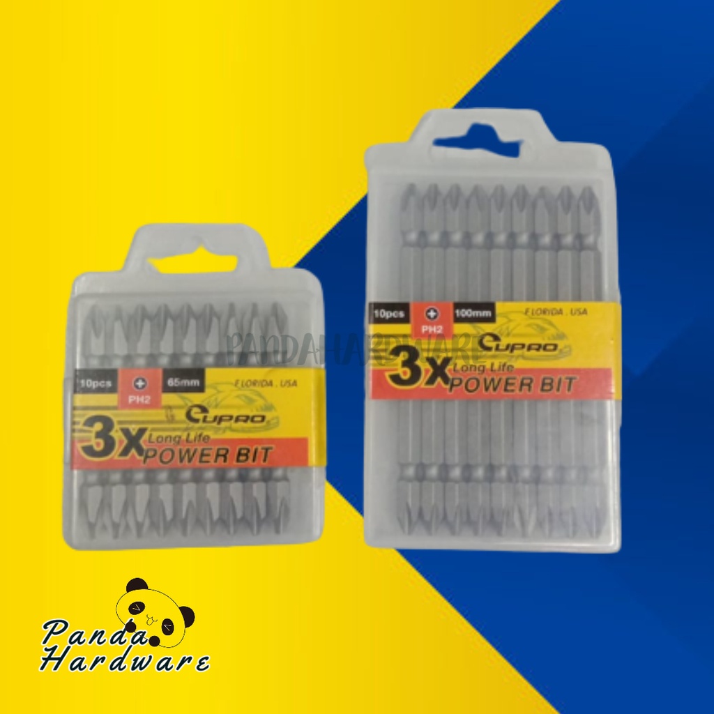 Heavy Duty Eupro 3x Power Screw Bit 65mm 100mm Mata Screw HeavyDuty ...