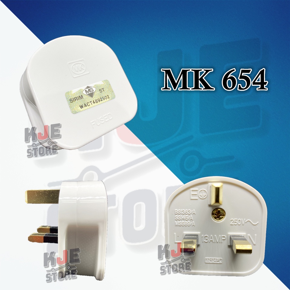 MK 646 650 654 - 13A 3 PIN PLUG TOP [SIRIM] MK654 MK646 MK650 [Ready ...
