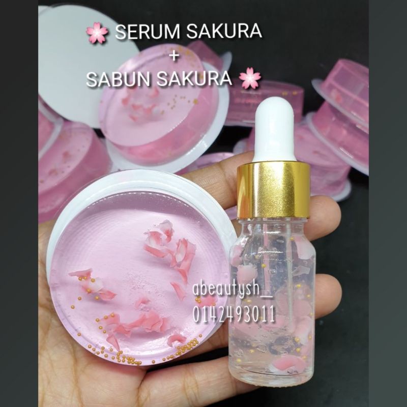 SET SERUM SAKURA & SABUN SAKURA 🌸 RE BRAND JE NA MA SENDIRI 🎉 BORONG ...