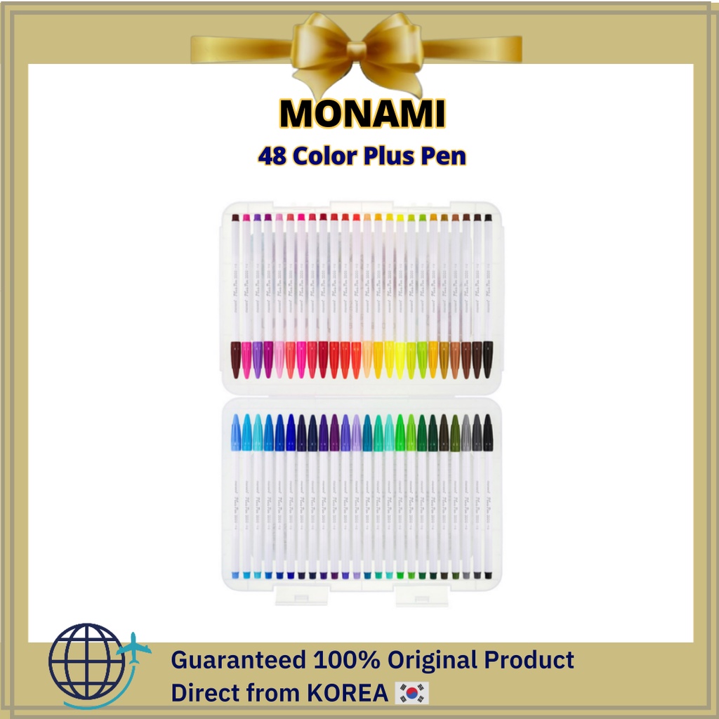Monami Plus Pen 3000, 48 Color Set with pp Case (New) | Shopee Malaysia