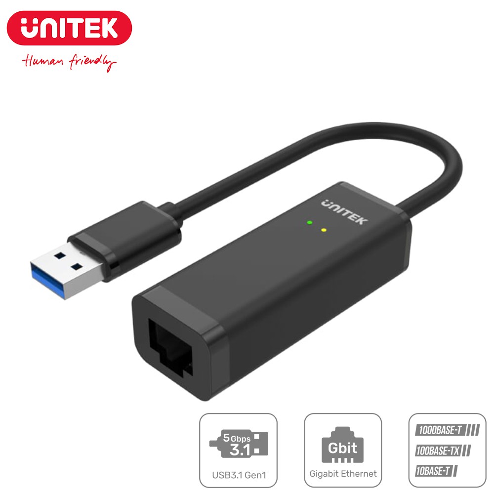 Unitek USB 3.0 To Gigabit Ethernet 5Gbps Adapter Convert USB to RJ45 ...