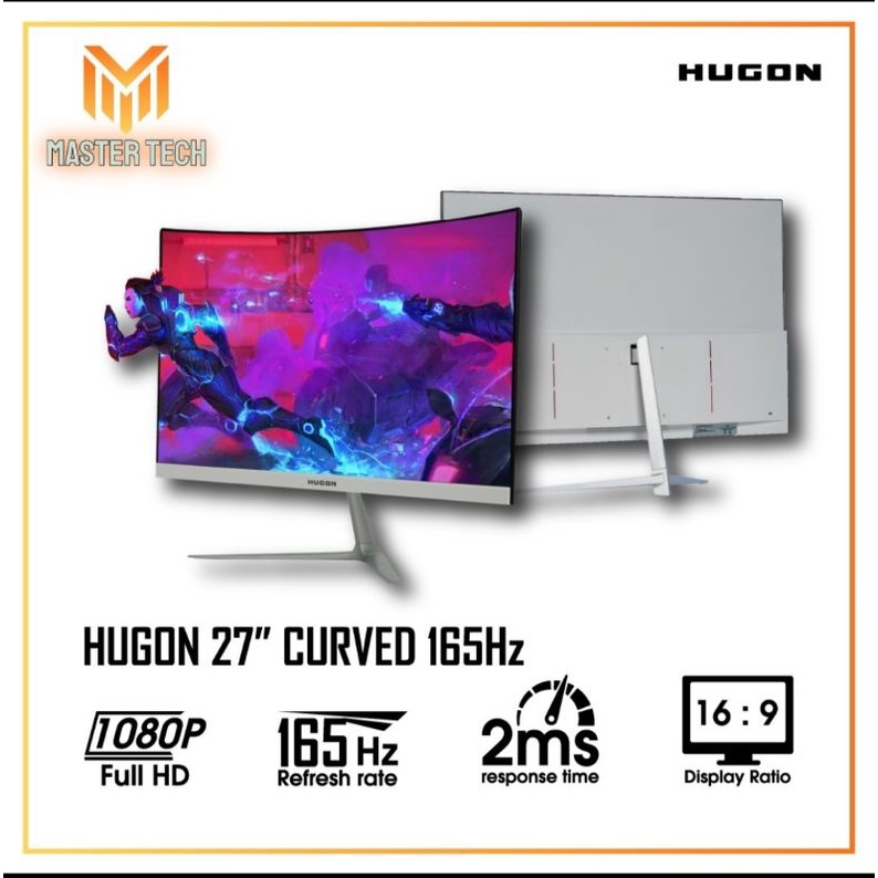 HUGON 24” & 27” 32” Curved 75Hz 2Ms FHD LED Gaming Monitor / 27 32 Inch ...