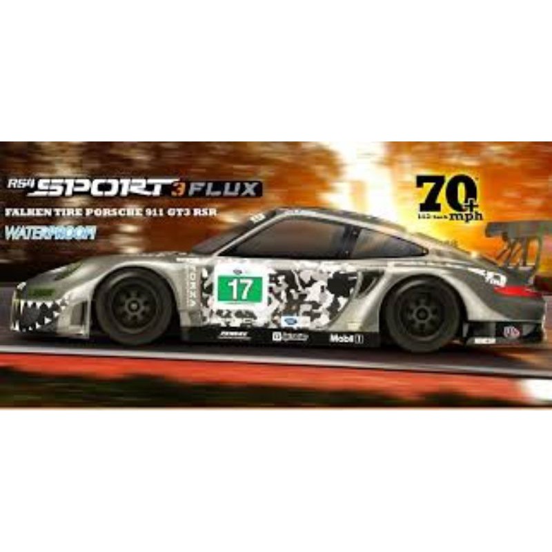 HPI. 70+mph/113+KM/h RACING RS4 SPORT 3FLUX FALKEN TIRE PORSCHE 911 GT3 ...