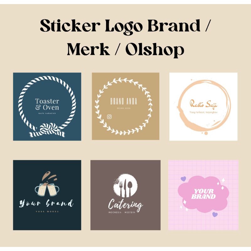 Box BRAND LOGO STICKER/ OLSHOP LOGO STICKER/ BRAND LOGO STICKER ...