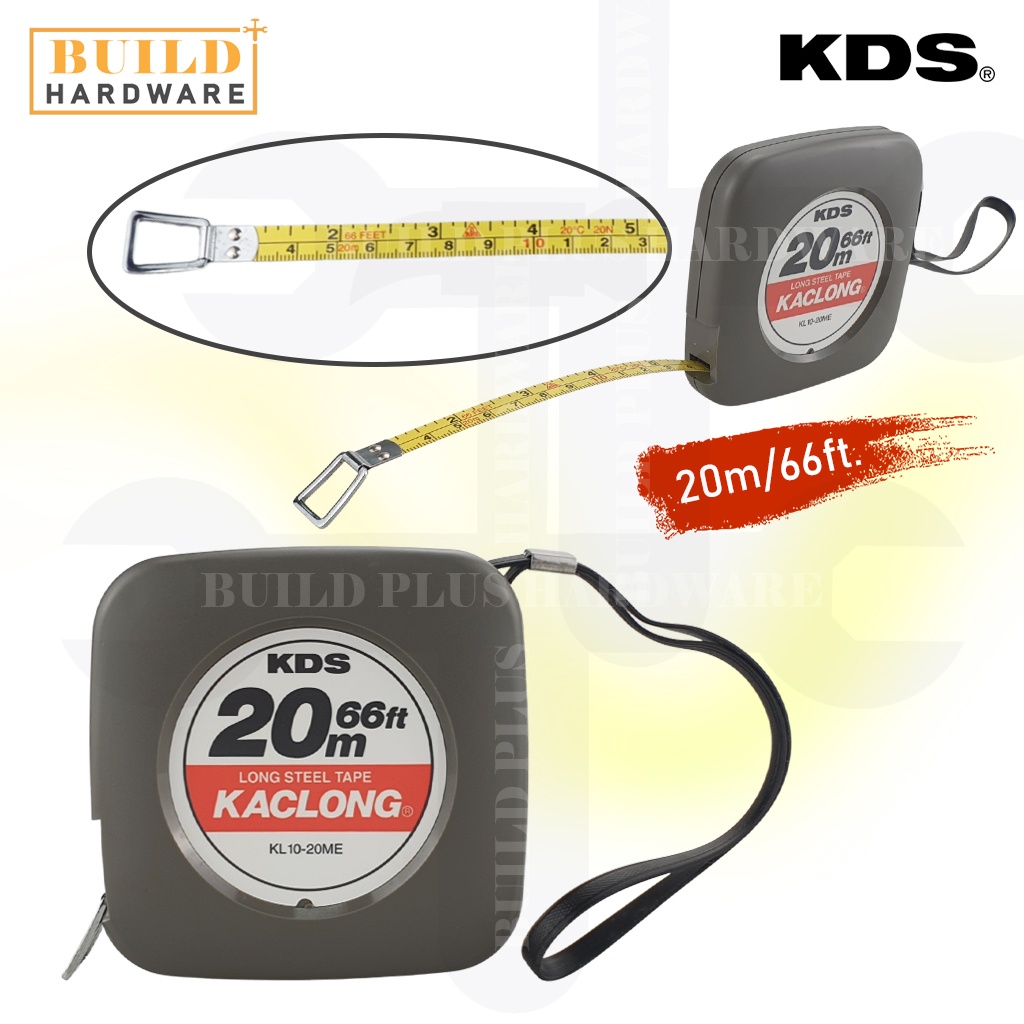 KDS KacLong KL10 Long Steel Tape 10M/20M/30M Measuring Tape 10mm wide Flat Steel Blade Pita ...