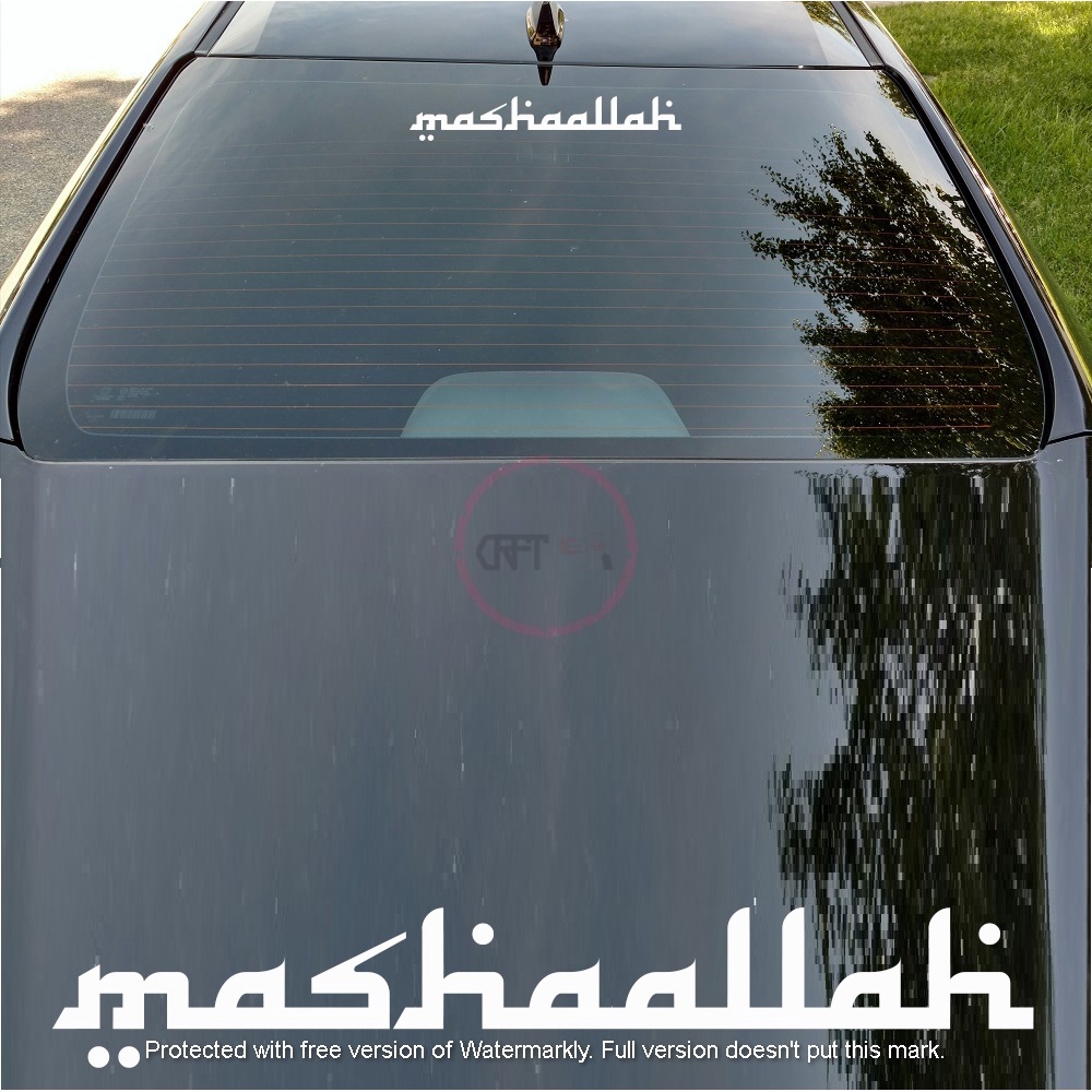 CFS160 Mashaallah Masha Allah Cermin Windshield Door Pintu Car Kereta ...