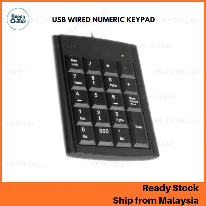 Numeric Keypad Wired USB Number Keyboard Pad Numpad | Shopee Malaysia