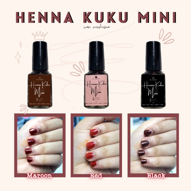 Inai [7 ml] kuku murah/ inai kuku mini / inai kuku hitam/ inai kuku ...
