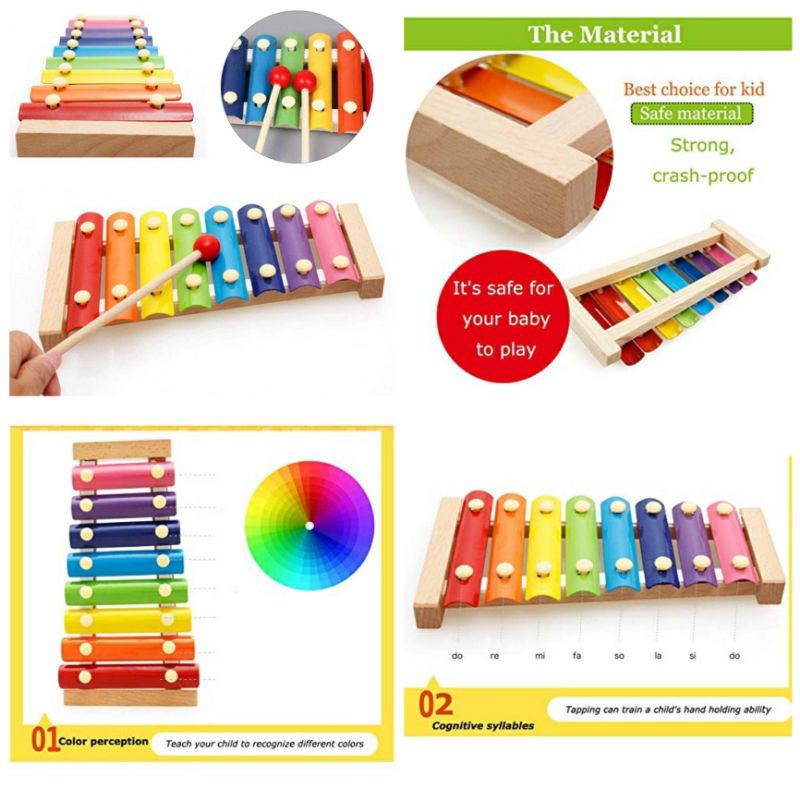 🇲🇾👍🏻🔥Mainan Ketuk Alat Muzik Asah Minda Bayi Budak 8 Notes Baby Toddler ...