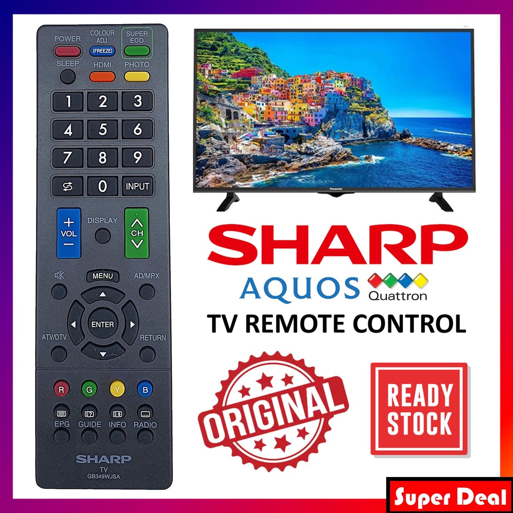 [ORIGINAL] SHARP AQUOS TV REMOTE CONTROL (GB349WJSA) | Shopee Malaysia