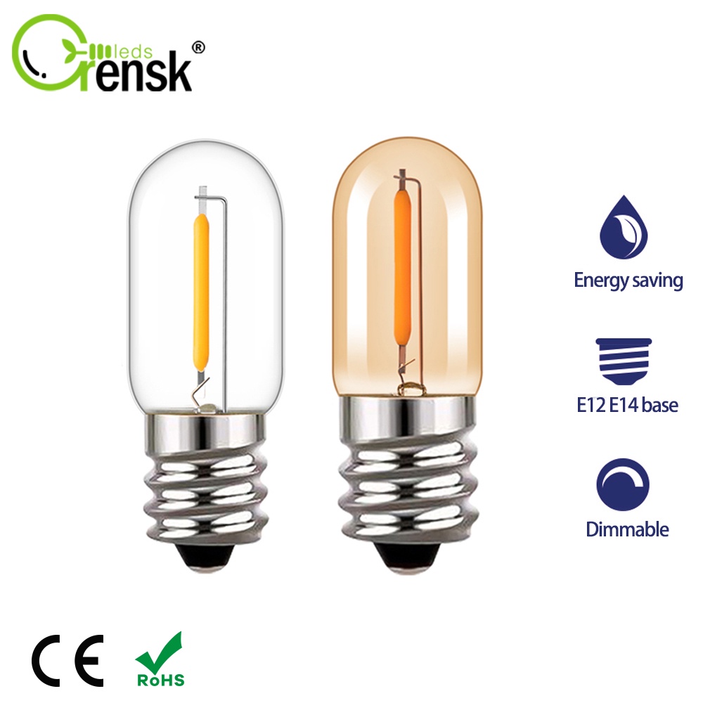 E12 E14 LED Filament Light Bulb T16 0.6W Edison Bulb 220V Energy Saving ...