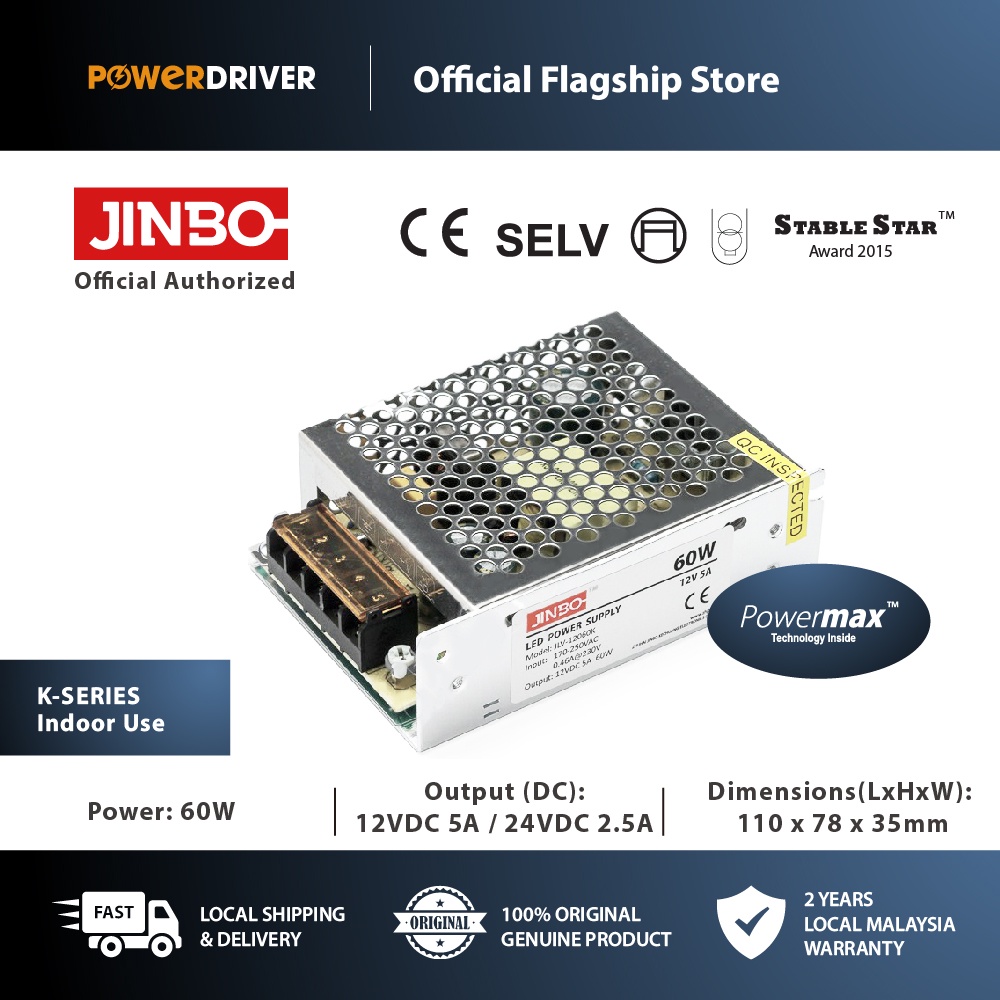 JINBO LED Driver 12V 24V Constant Voltage Power Supply | Shopee Malaysia