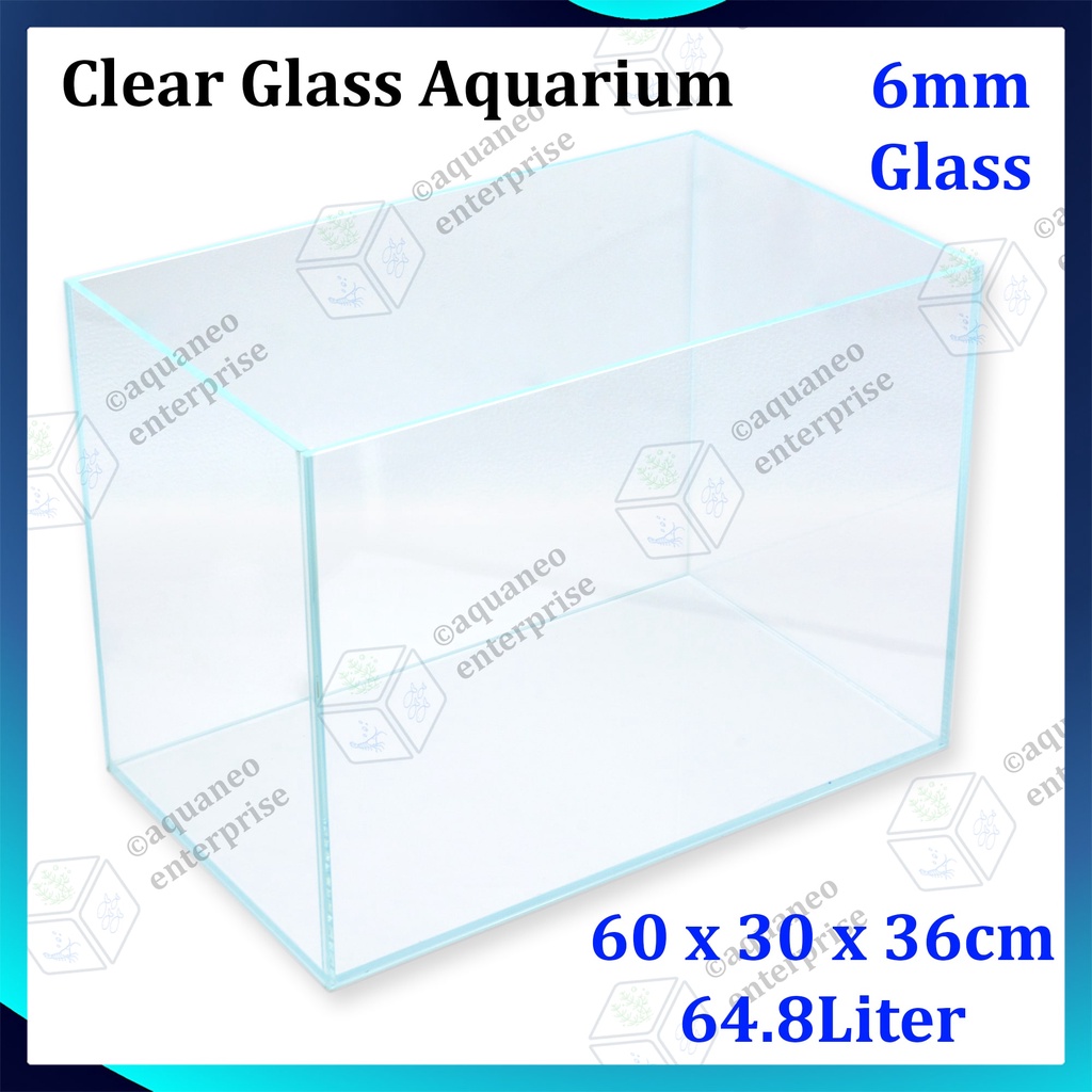 Crystal Clear Glass Aquarium Tank Fish Tank 60x30cm | aquascape ...