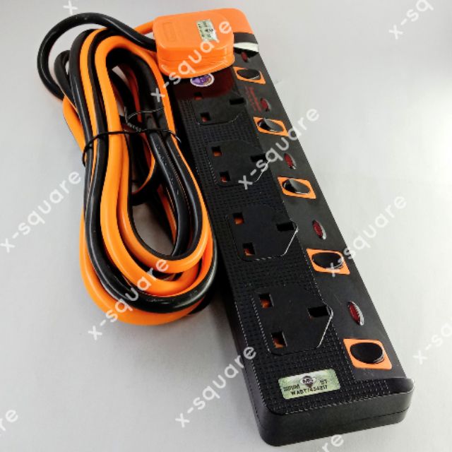 Screwman 3G / 4G / 5G - 5 Metre Trailing Socket Extension with Surge ...