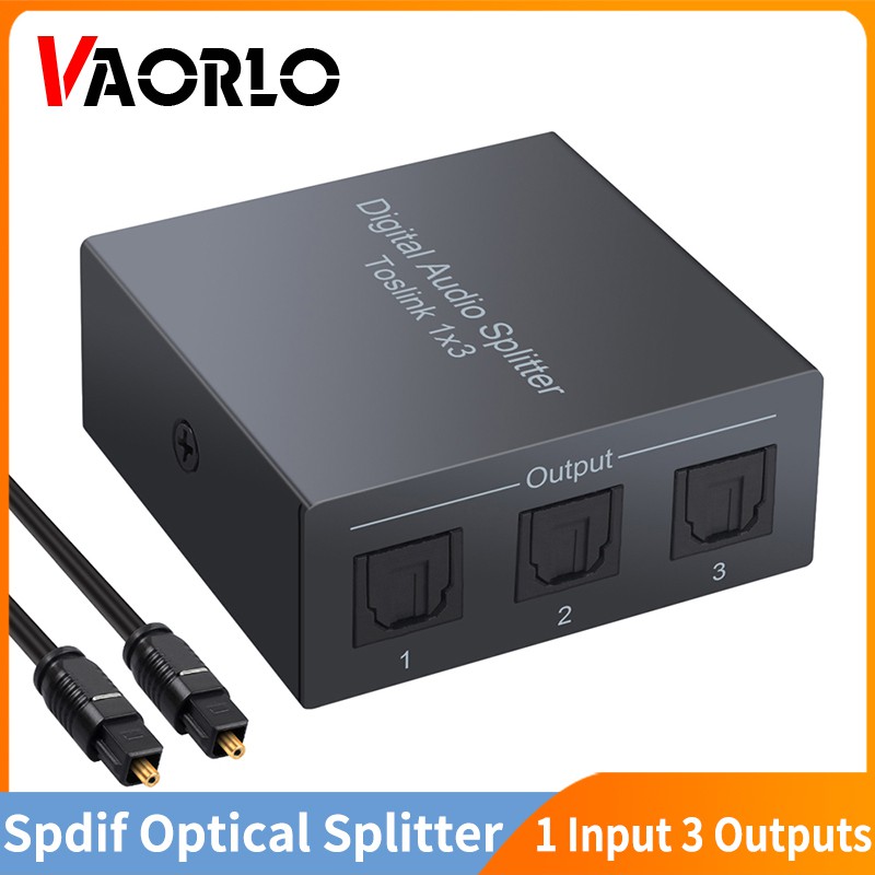 3 way Spdif Toslink Optical Digital Audio Splitter One input 3 Outputs ...
