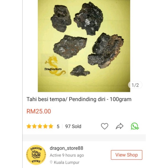 Tahi Besi Tempa - 100gram | Shopee Malaysia