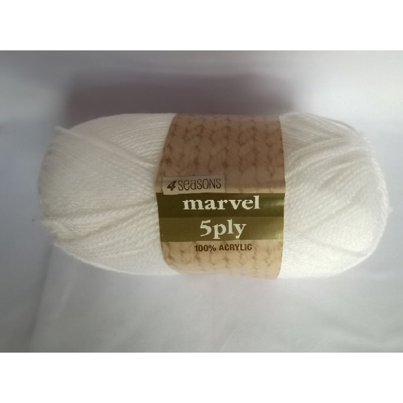 Benang kait/yarn 5ply acrylic for crochet/knitting (Marvel) | Shopee ...