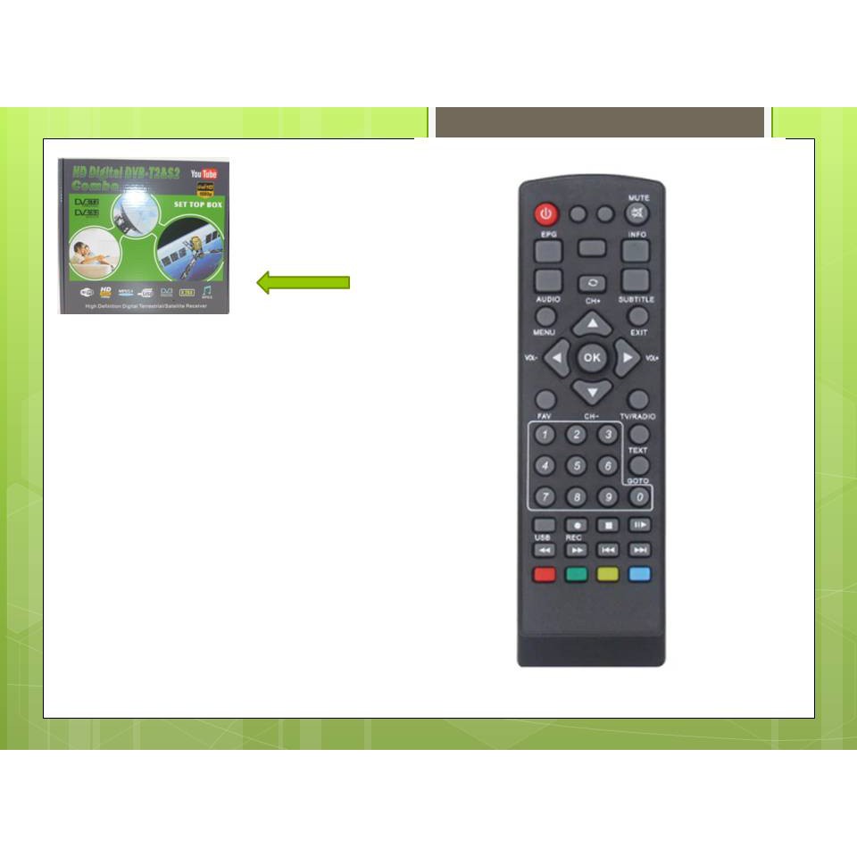REMOTE FOR COMBO T2+S2 & Green box | Shopee Malaysia