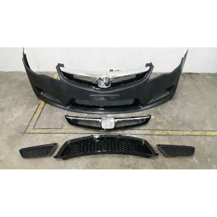 1 honda civic FD 2006-2011 type r pp front bumper set with chrome grille brand new set | Shopee ...