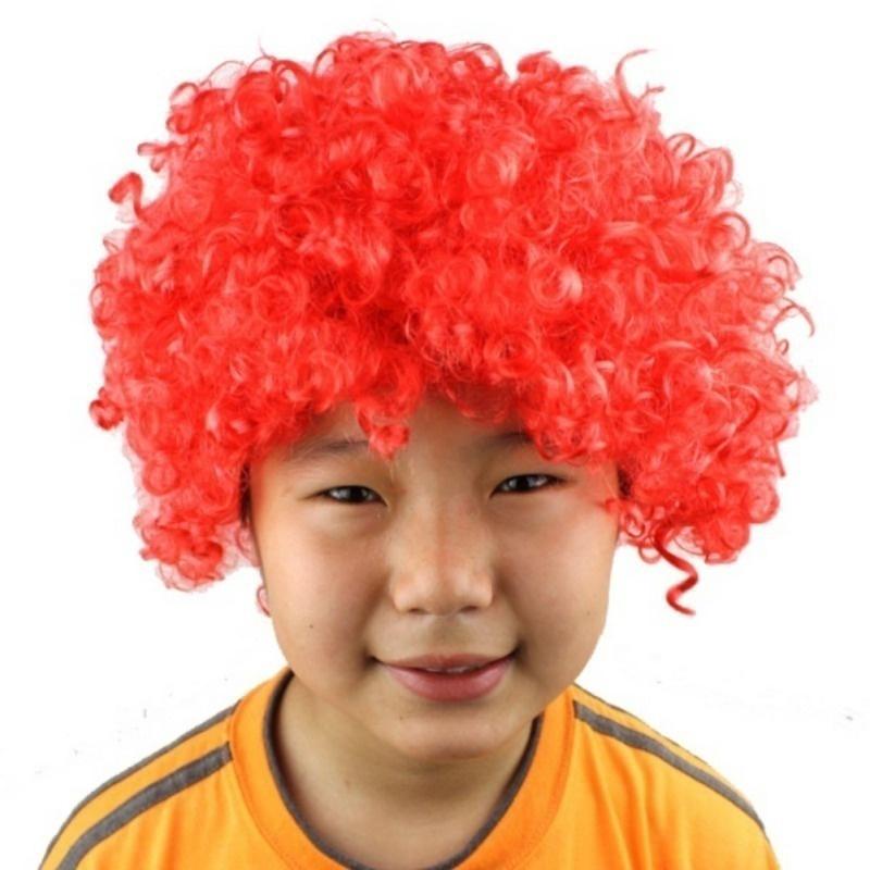 Novelty Afro Hair Wig Clown Curly Afro Circus Fancy Dress Hair Wigs Disco Costume Halloween ...
