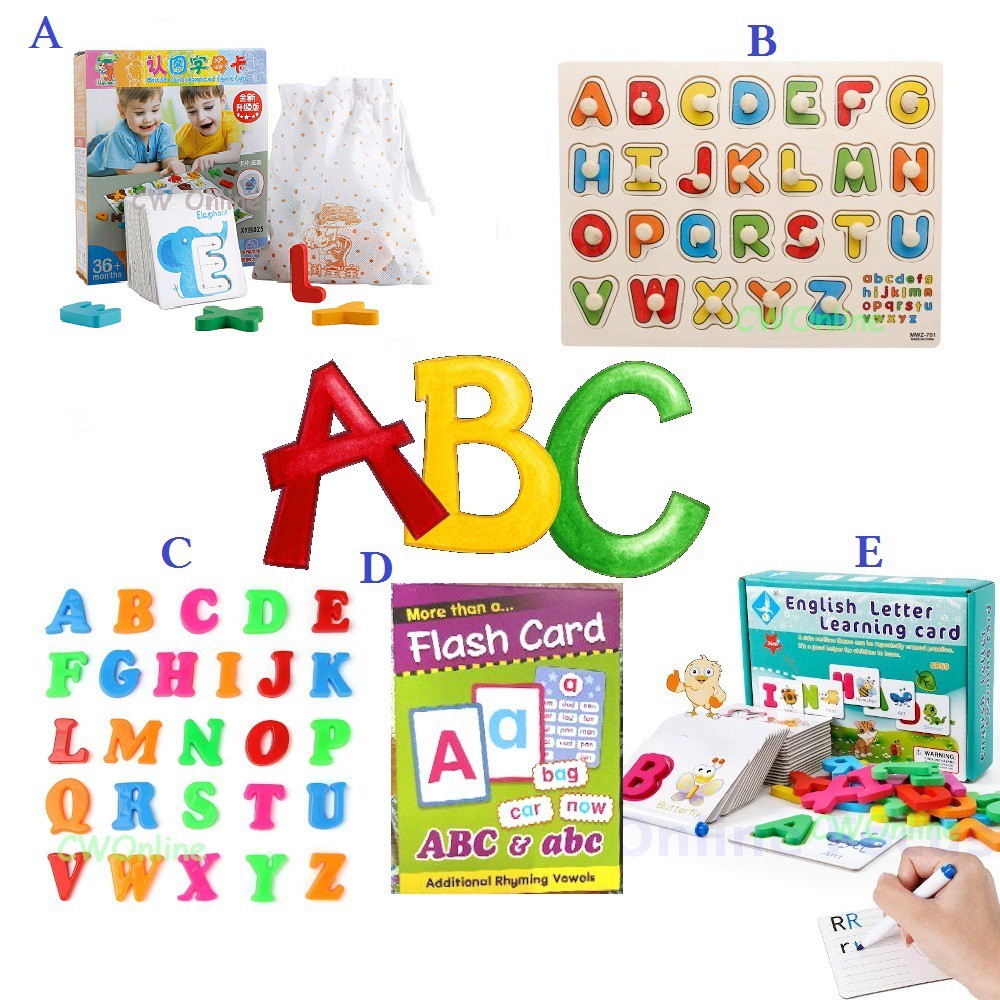 🔥Malaysia Stock🔥 ABC Early Learning Toy/ALPHABET PUZZLE/ABC Flash Card ...