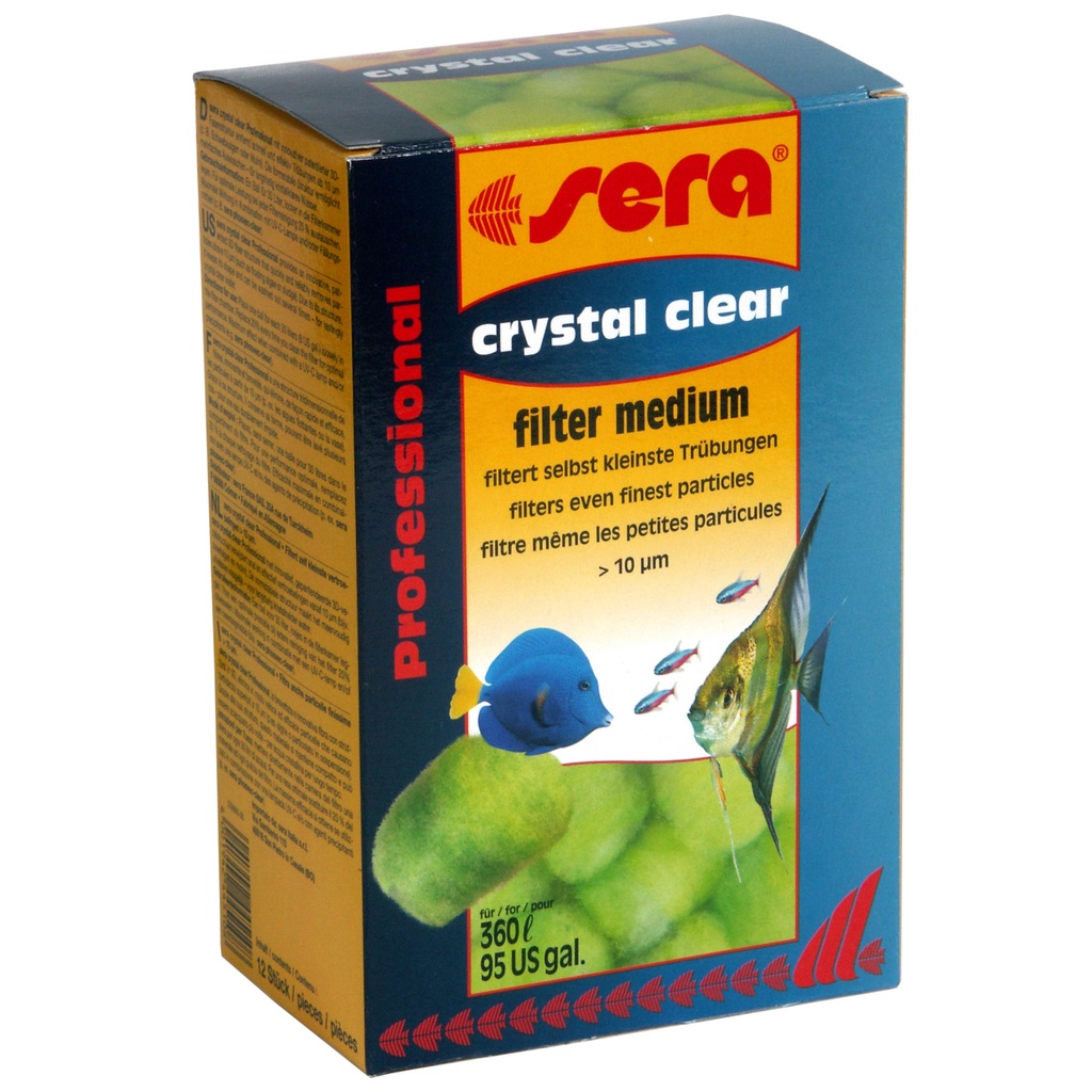 (12pcs) SERA CRYSTAL CLEAR FILTER MEDIUM FOR AQUARIUM FILTRATION FOR ...