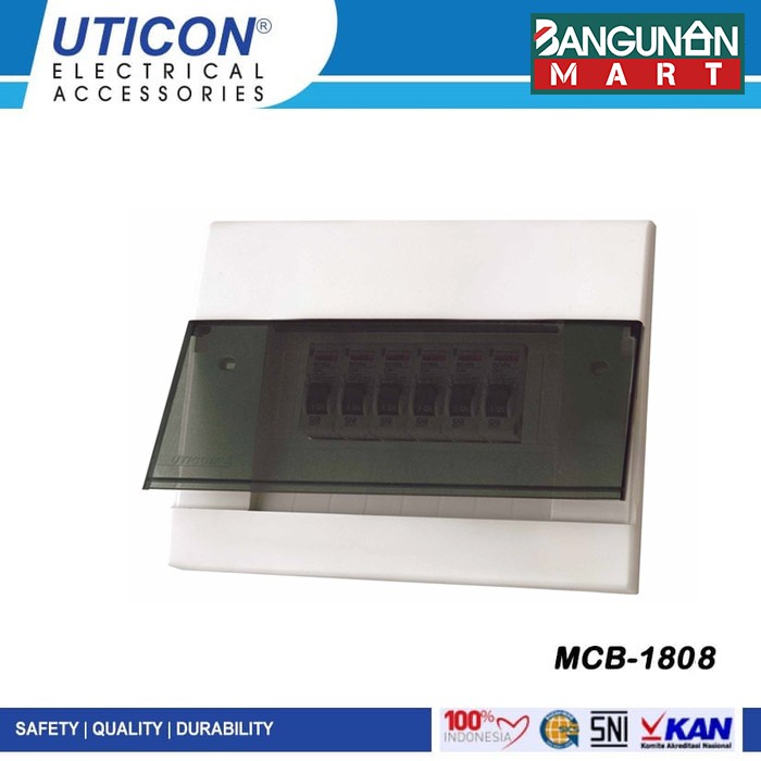 Uticon MCB Panel Box 8 MCB-1808 Switches MCB Panels | Shopee Malaysia