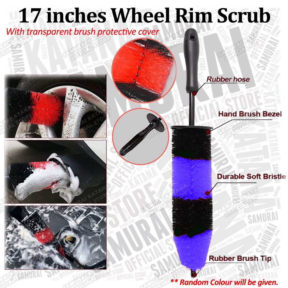 17 inches Wheel Rim Scrub Tire Brush Tyre Brush Exhaust Cleaning Car ...