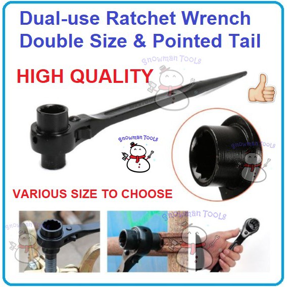 DOUBLE SIDE Wrench Set Pointed Tail Dual-use Ratchet HEAVY DUTY Quick ...