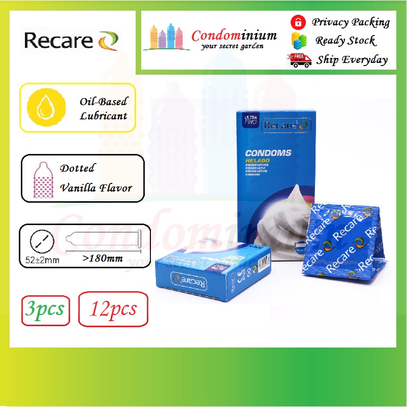 Recare 12 Pcs Gelato Flavor Dotted Condom Kondom Shopee Malaysia 7013