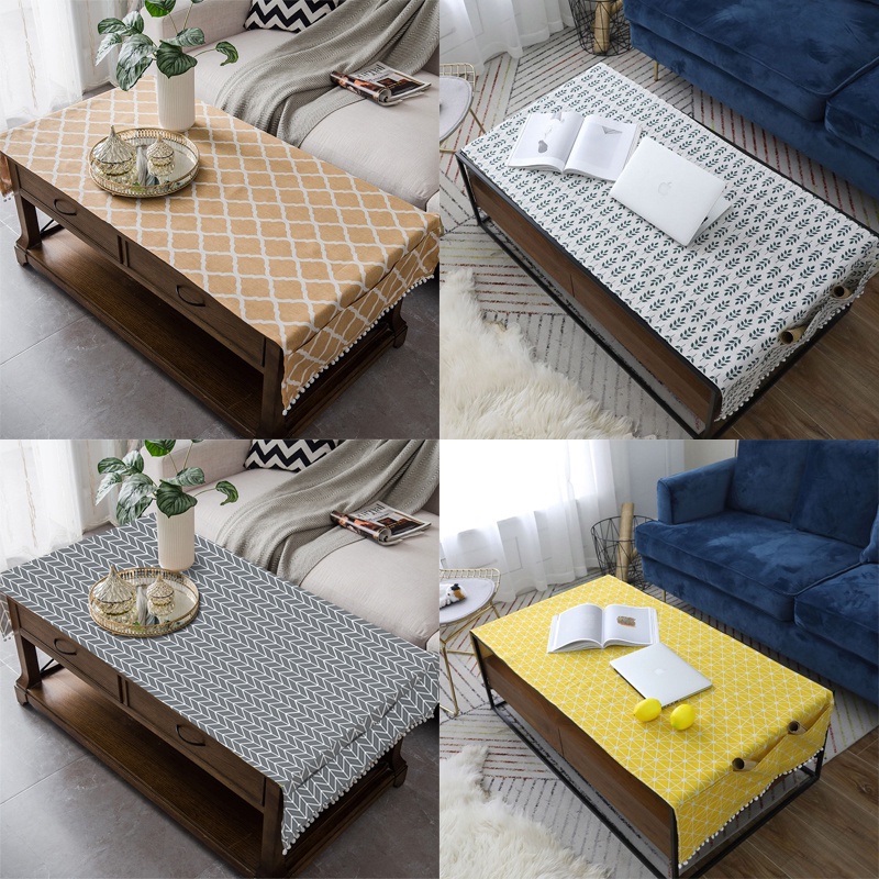 Grid Small Fresh Dining Table Tablecloth Office Kindergarten Table ...