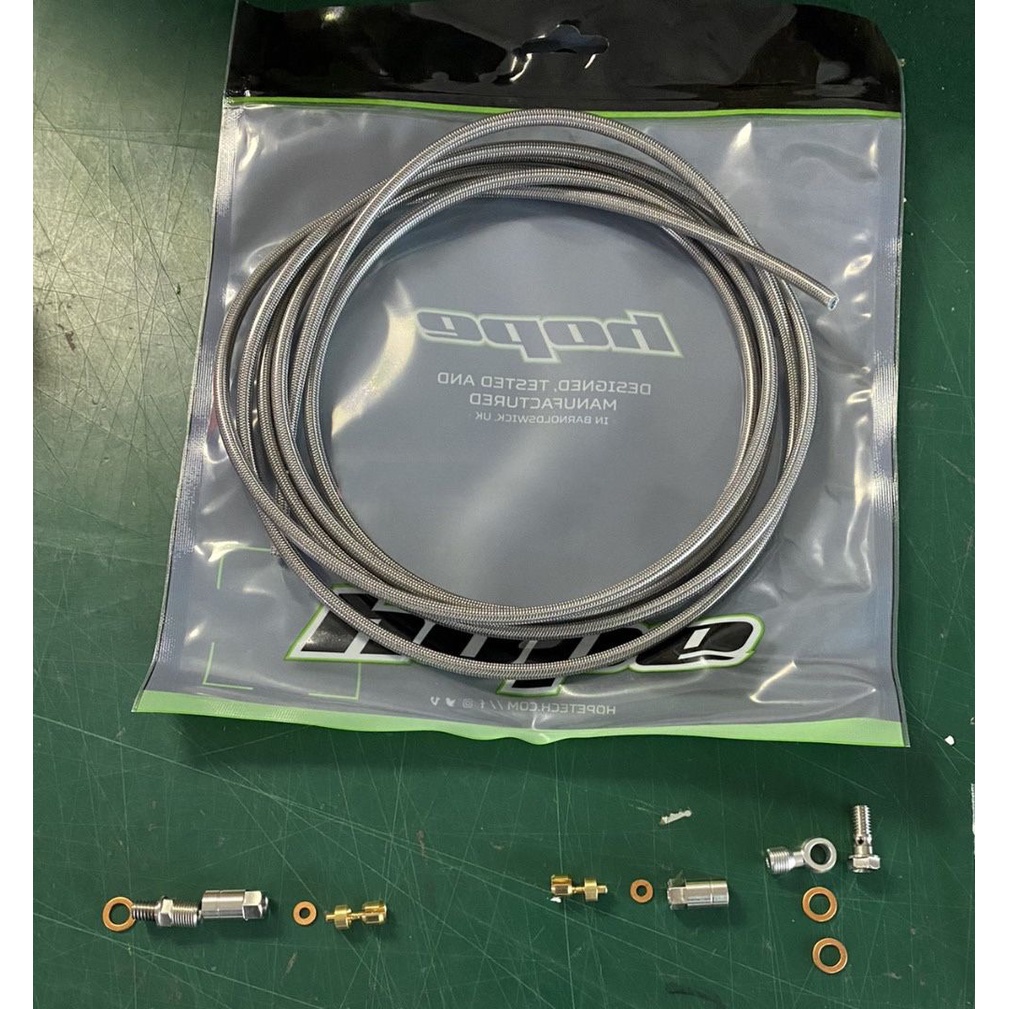 Hope Tech 3 X2 E4 V4 M4 Black Stainless Steel Braided Brake Hose Kit ...