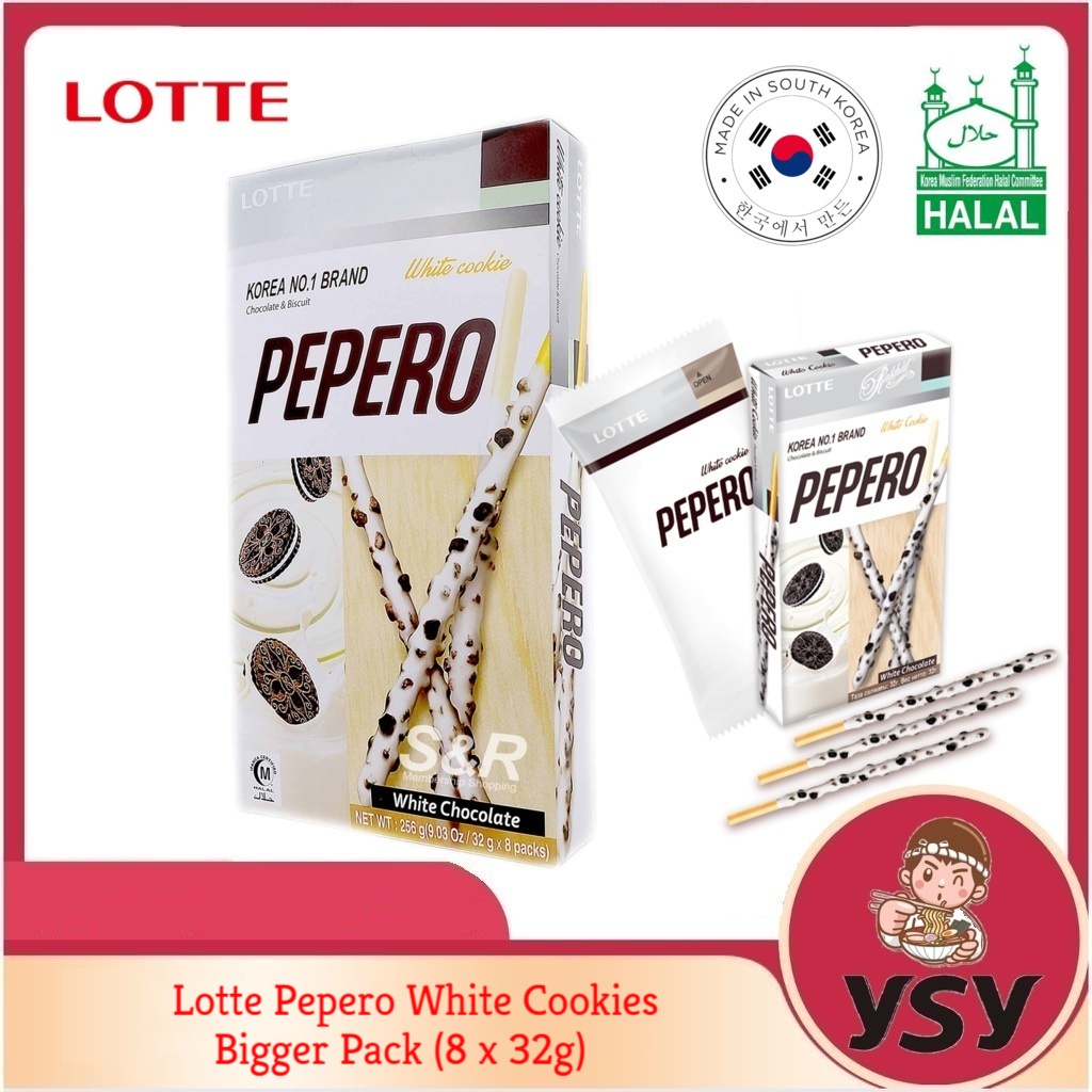 EXP: 8/2024 Lotte Pepero White Cookies Big Pack (8 x 32g) | Shopee Malaysia