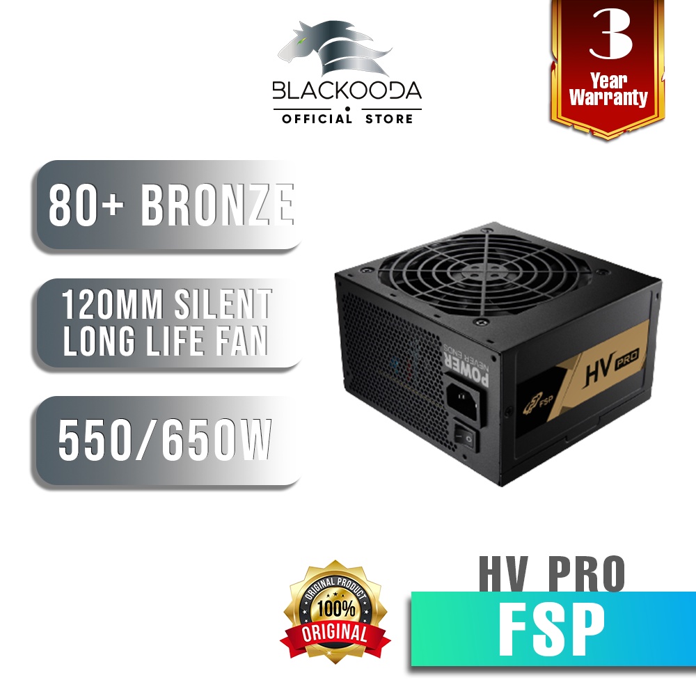 FSP HV PRO 550W/650W 85 PLUS Bronze Power Supply | Shopee Malaysia