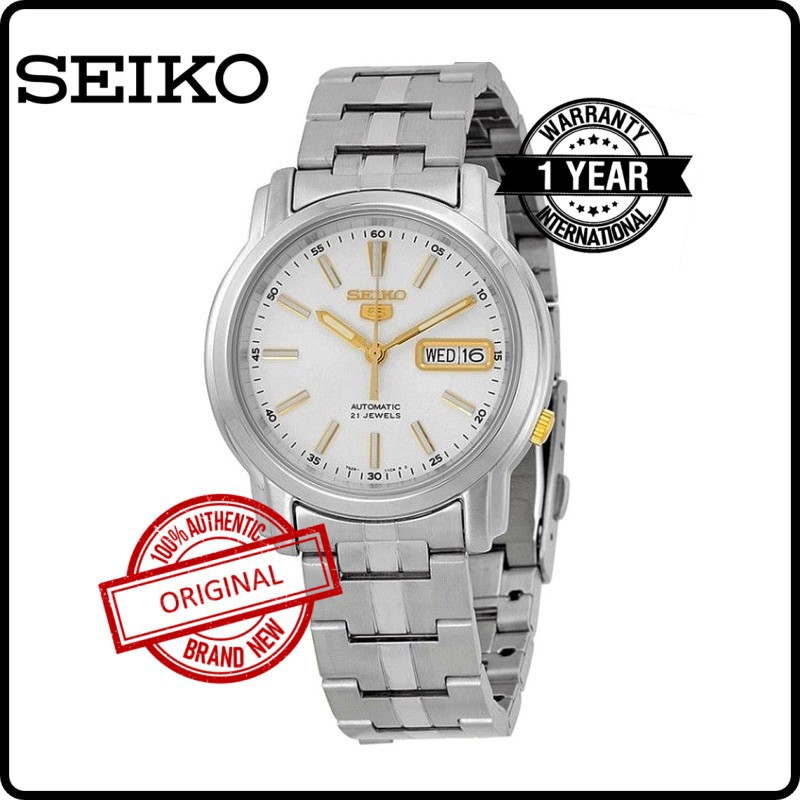 SNKL77K1 CLASSIC SEIKO 5 Men Original Brand New Automatic Analog Silver ...