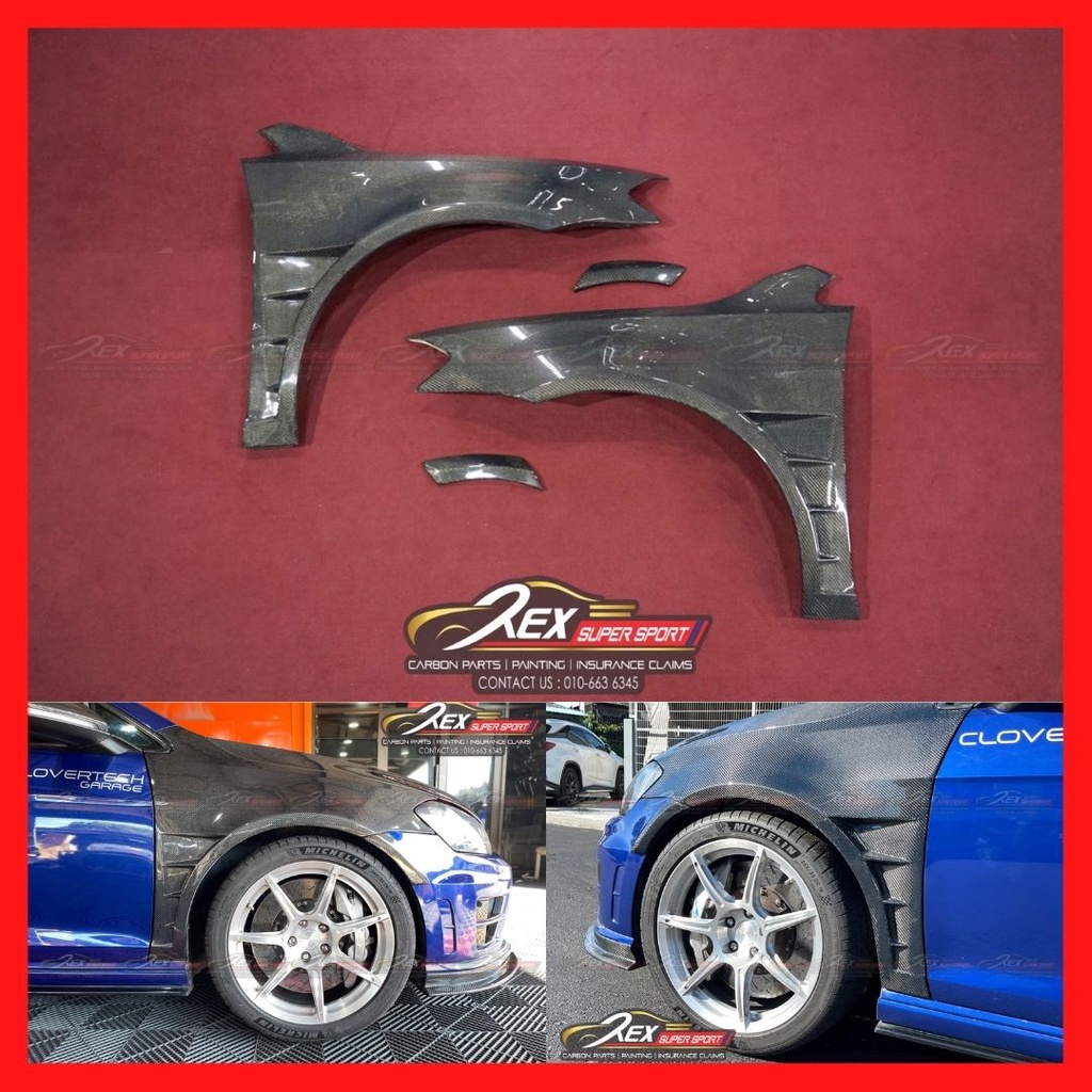 VW Volkswagen Golf MK7 TSI / GTI / R Side Fender Wide – Body Real ...