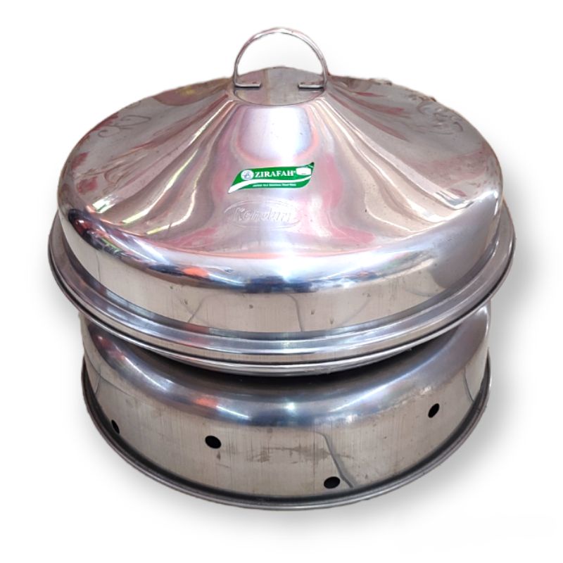 Set Hidang ZIRAFAH Keluli Tahan Karat 42cm dengan Penutup Dome Set ...