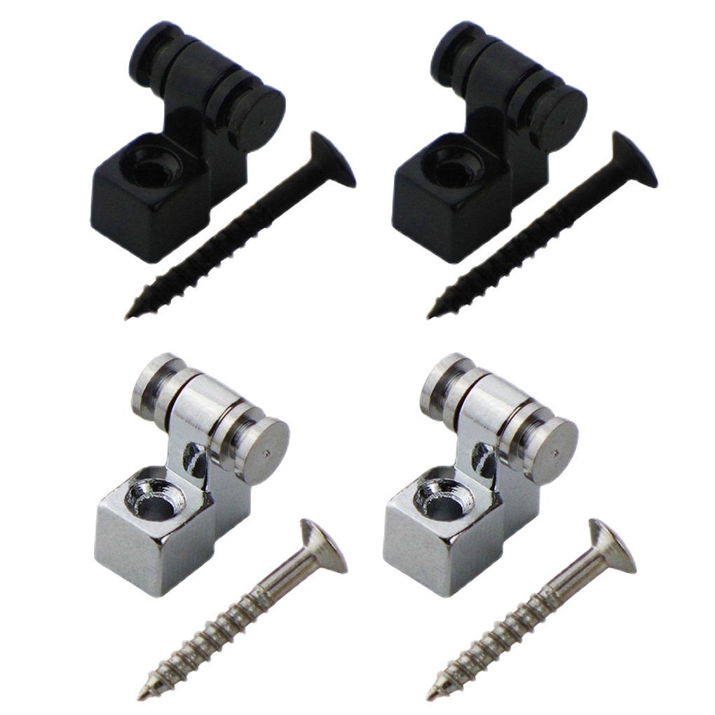 FLEOR Pair of Metal Guitar Mounting Tree Guide Roller String Retainers for Electric Guitar Parts ...