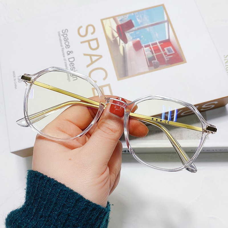 Raya Men/Women Glasses Frame Spectacles Korean oval Frame Transparent ...