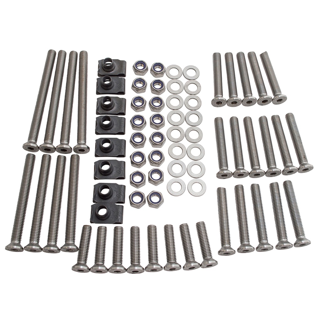 Land Rover Defender Front & Rear 4 Door Bolt Kit Stainless Steel DA1133 ...