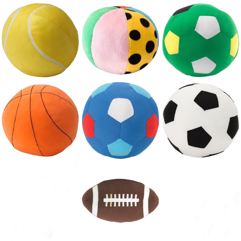 SOFT TOY BALL VARIETY BOLLTOKIG KLAPPA SPARKA ONSKAD BOLLKAR | Shopee ...