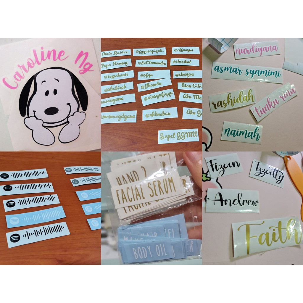 Customise Vinyl Decal Sticker Oracal | Car Wall Tumbler Glass | Shopee ...