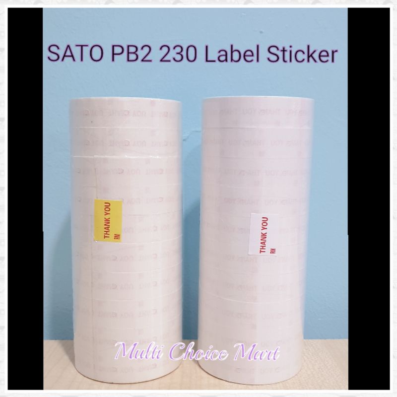 SATO PB2 -230 Price Label Sticker / Sato PB2 Paper Roll Double Line ...