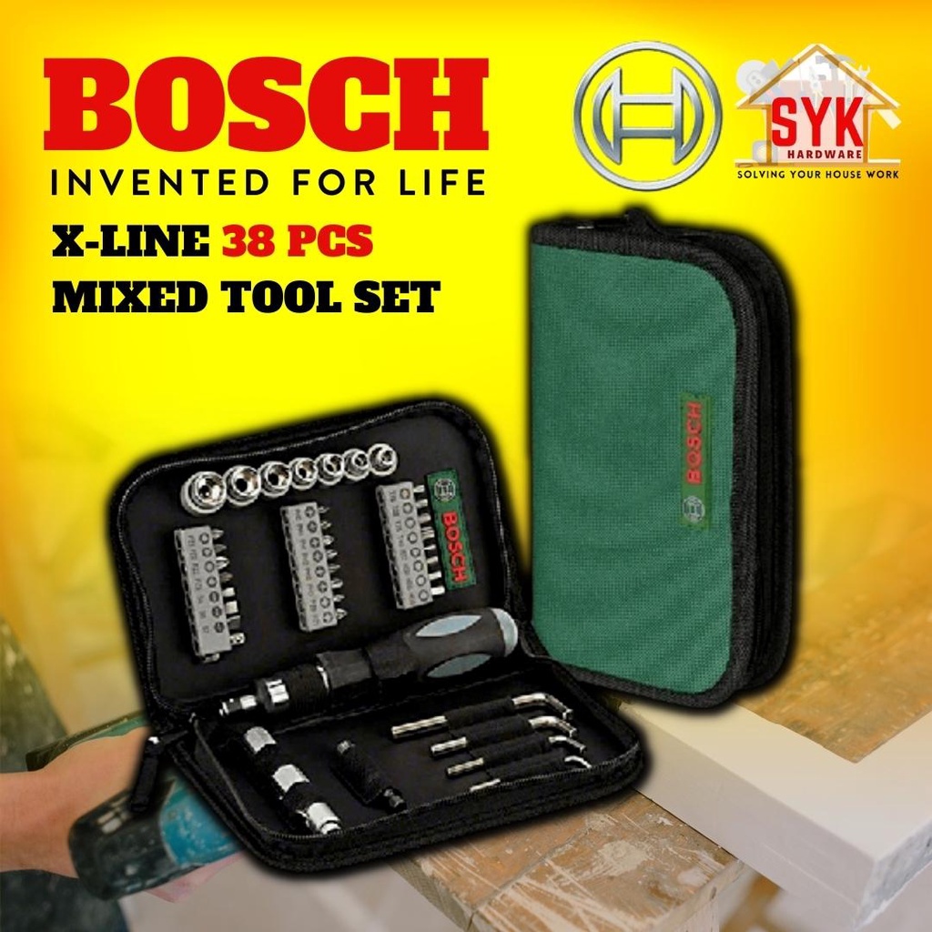 Syk Bosch X Line 38pcs Mixed Tool Set Screwdriver Bit Socket Set