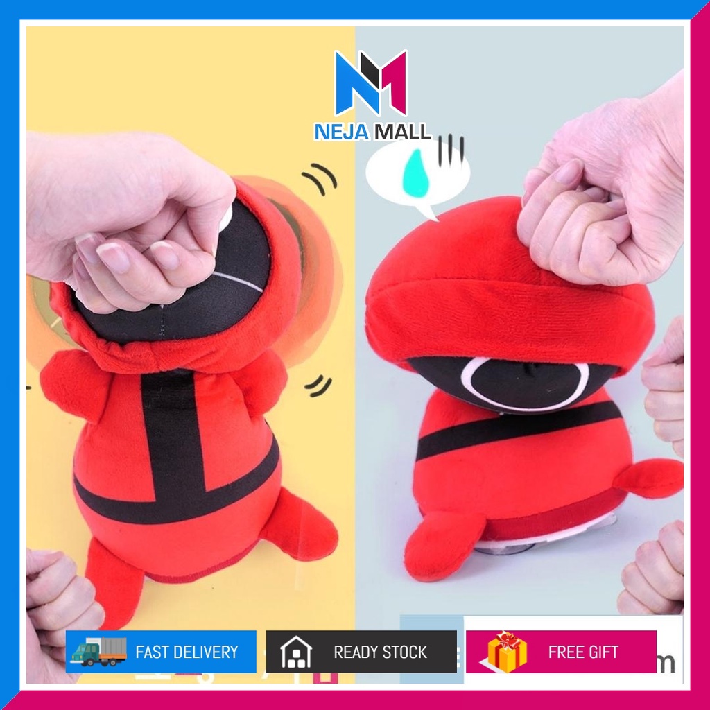 ♥Mall4Baby♥ 25cm Squid Game Doll Patung Squid Scream Stress Relief ...