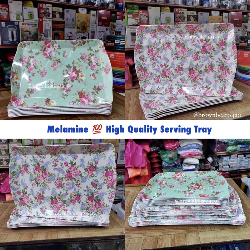 MELAMINE 💯 Multipurpose Serving Tray Premium Plastic Fast Food Serving ...