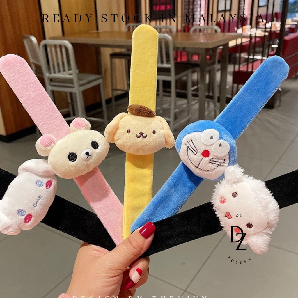 【READY STOCK】Kid Girl Hello Kitty Slap Bracelet Plush Wristbands ...